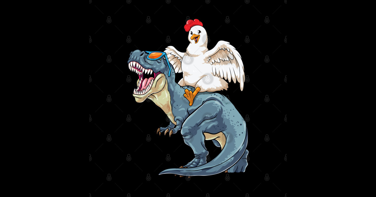 Chicken Rex Rodeo - Dinosaur - Sticker | TeePublic