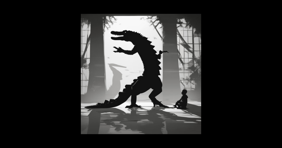 Alligator Shadow Silhouette Anime Style Collection No. 96 - Digital Art ...