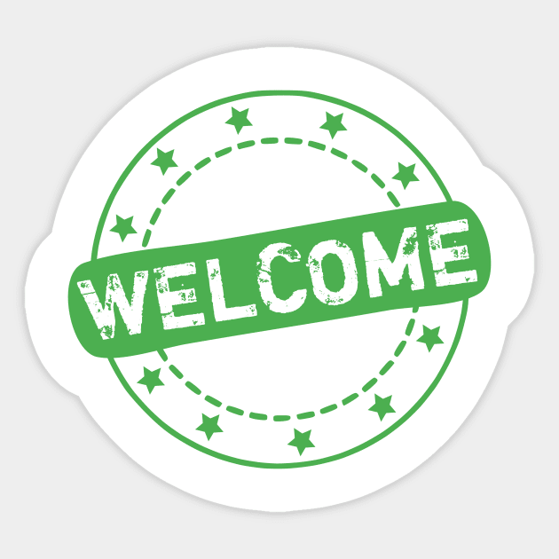 Welcome Stamp Icon - Welcome Stamp Icon - Sticker | TeePublic