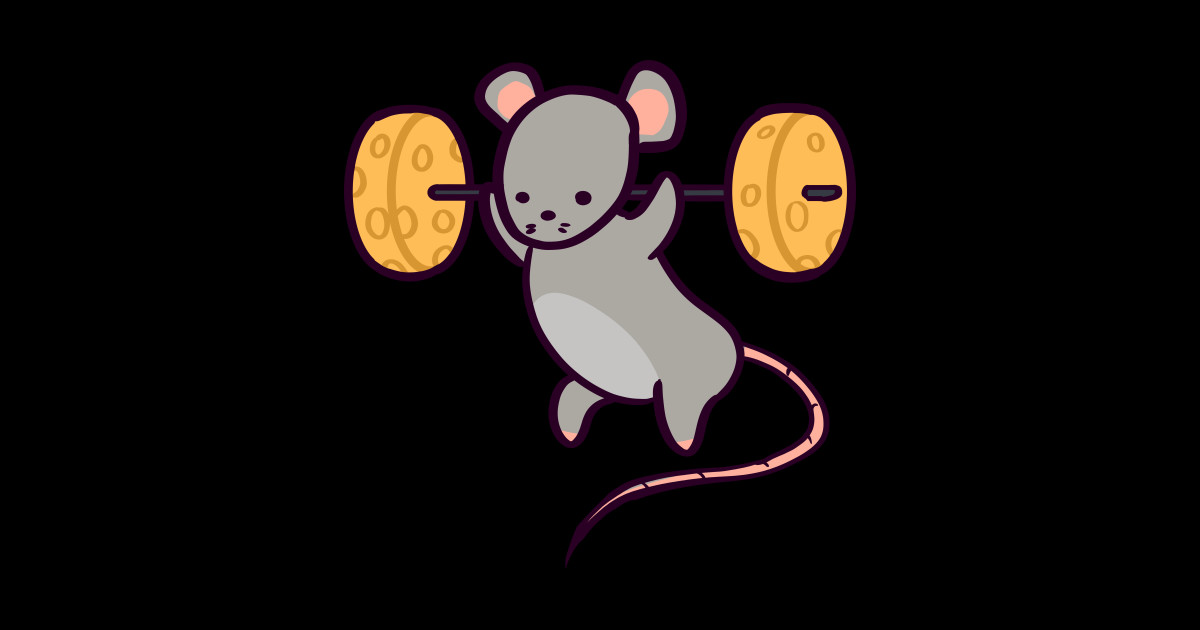 Cute Gym Rat Cheese Squat - Gym Rat - Magnet | TeePublic