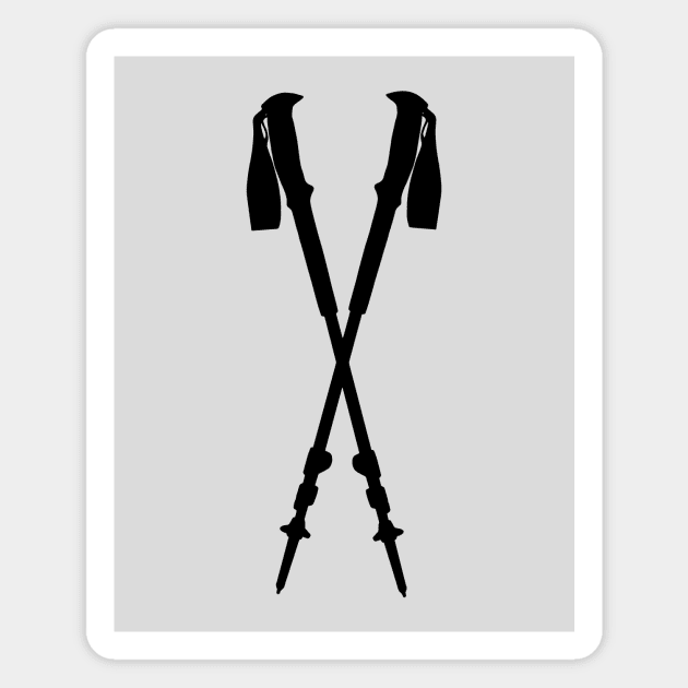 trekking pole vector