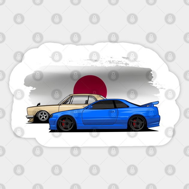 2000 GTR & GTR R34 Japan JDM - Gtr R34 - Sticker | TeePublic