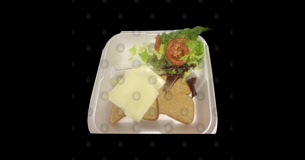 Fyre Festival Cheese Sandwich Meme Sticker - Sandwich - Sticker | TeePublic