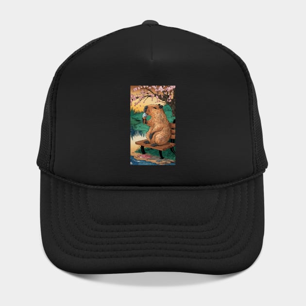 Capybara Eating Ice Cream - Capybara - Hat | TeePublic
