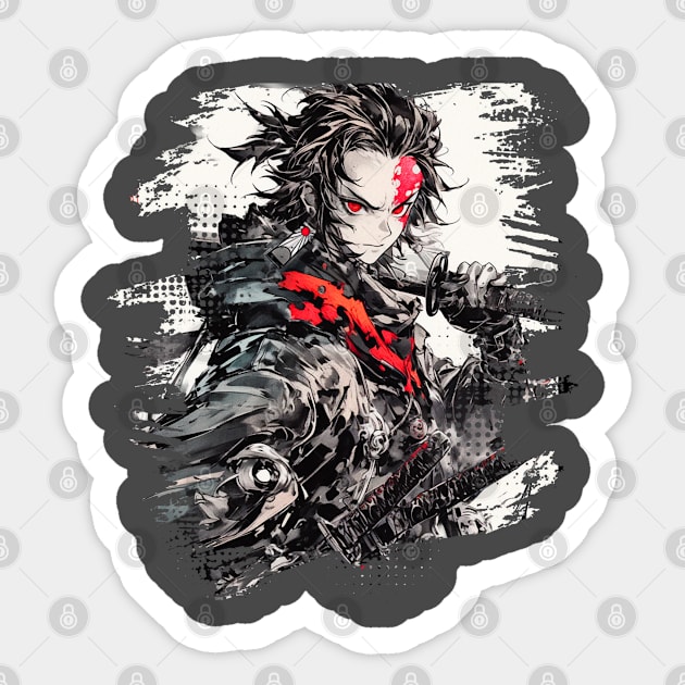 tanjirou - demon slayer - Kimetsu No Yaiba - Sticker | TeePublic