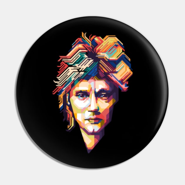 Roger Taylor Queen Band WPAP Pop Art Style - Wpap Popart - Pin | TeePublic
