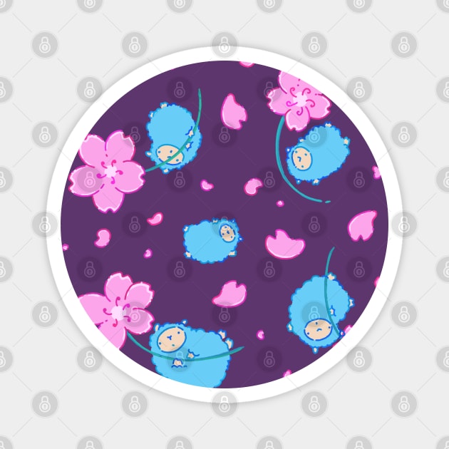 Sakura sheep pattern - Sakura - Magnet | TeePublic