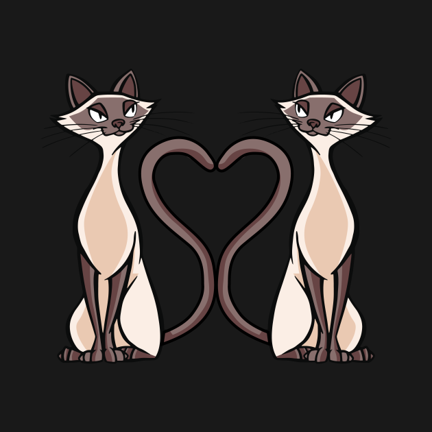 Love Siamese Cat Heart Kitten Cat - Siamese Cat - Crewneck Sweatshirt ...