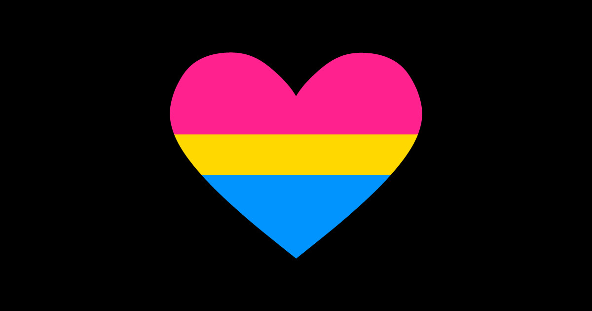 Pan pride heart - Pan Pride - Sticker | TeePublic