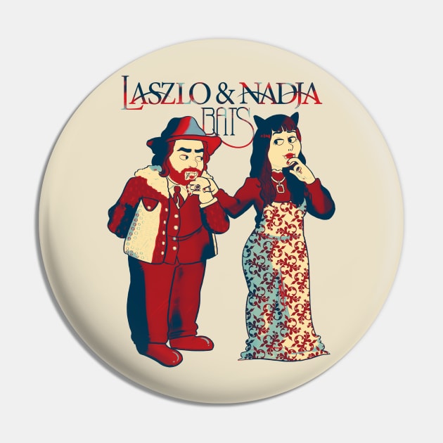 LASZLO AND NADJA BATS - Laszlo And Nadja Bats - Pin | TeePublic