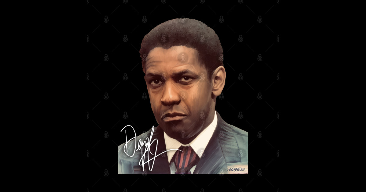 Denzel Washington Signed Portrait - Denzel Washington - Sticker | TeePublic