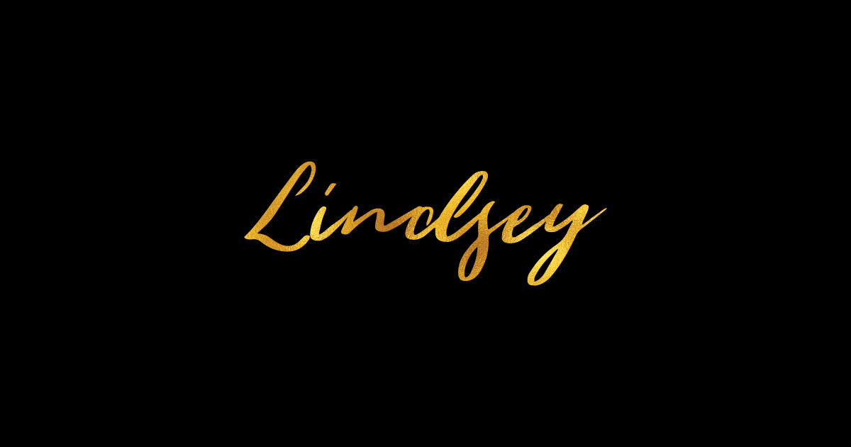 Lindsey Name Hand Lettering in Faux Gold Letters - Lindsey - Sticker ...