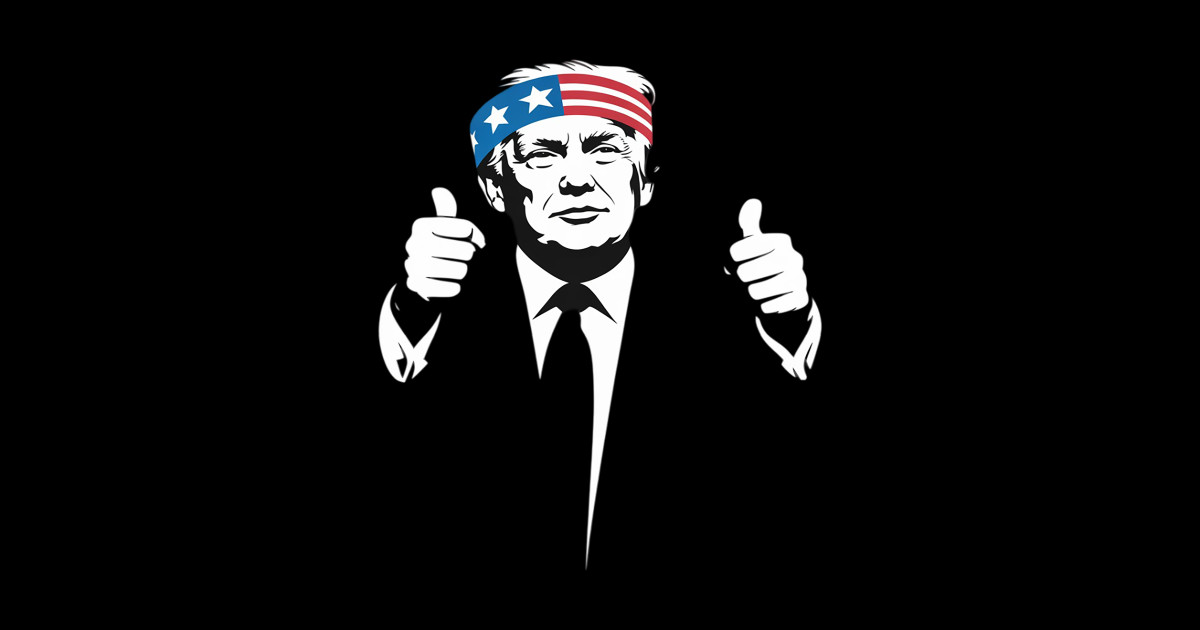 Donald Trump Thumbs Up American Flag Bandana - Donald Trump Thumbs Up ...