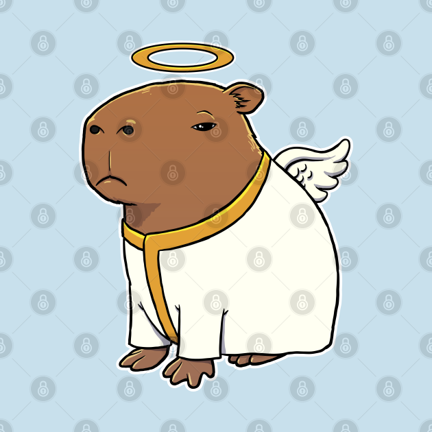 Capybara Angel - Capybara - T-Shirt | TeePublic
