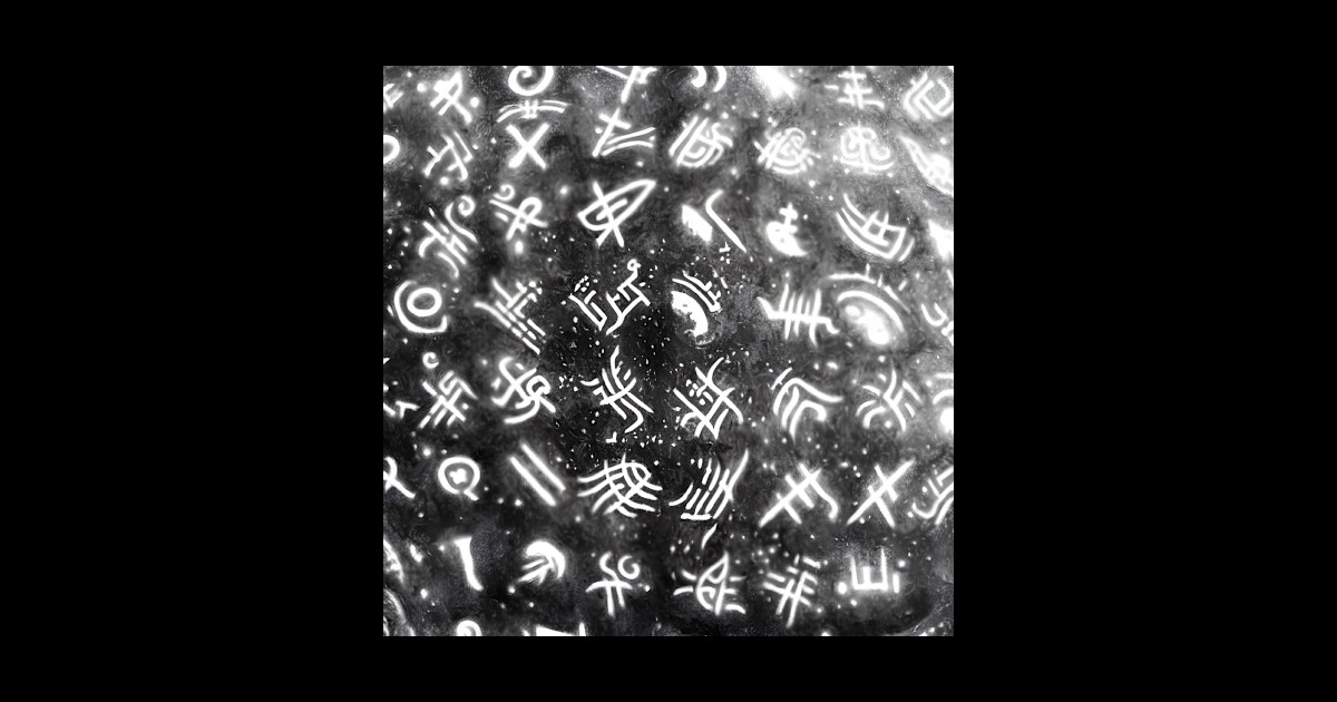 Alien Arcane Aesthic AiArt Alien runes 3 - Matthew Swab - Posters and Art Prints | TeePublic