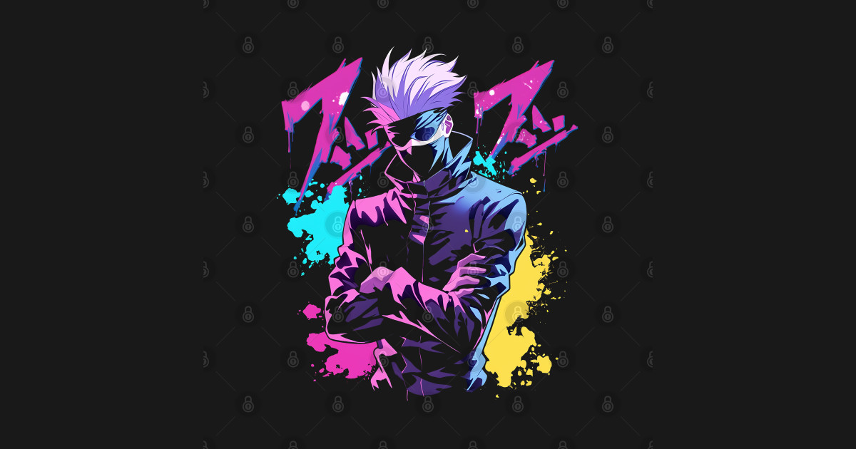 graffiti gojo satoru fan art - Gojo Satoru - T-Shirt | TeePublic