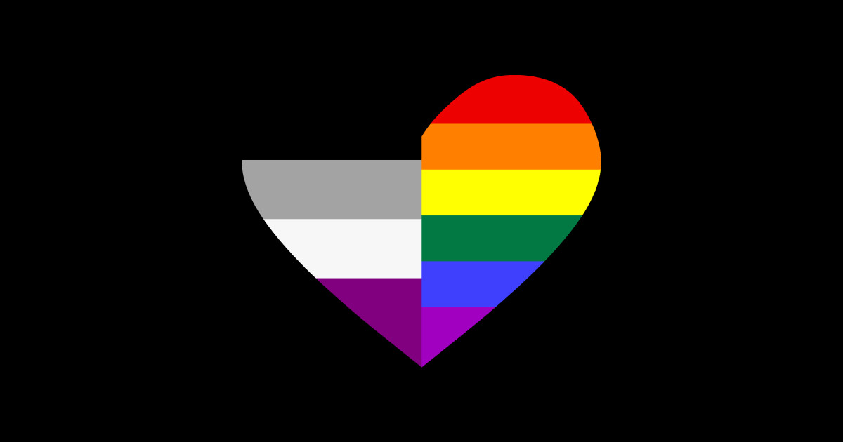 Ace and homoromantic heart - Homoromantic Asexual - Sticker | TeePublic