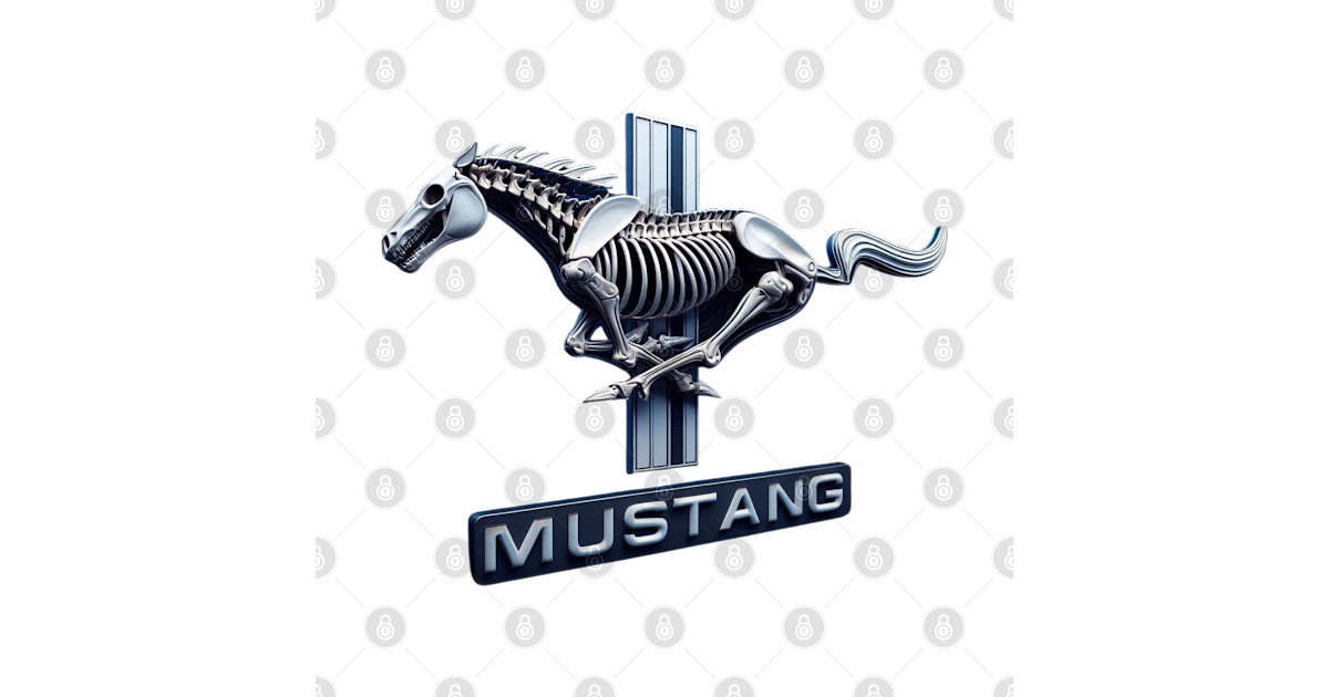 Skeleton Ford Mustang - Ford Mustang - T-Shirt | TeePublic