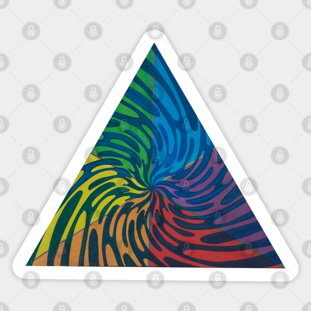 Triangle Tribal Color Wheel - Triangle - Sticker | TeePublic