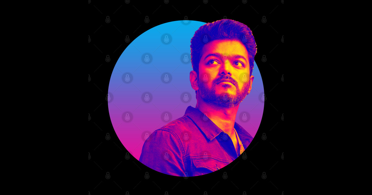 Thalapathy Vijay Retro - Vijay - Sticker | TeePublic