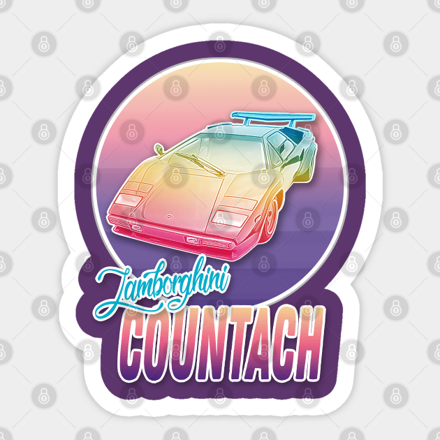 Lamborghini Countach Vaporwave Aesthetic Design - Outrun Retro ...