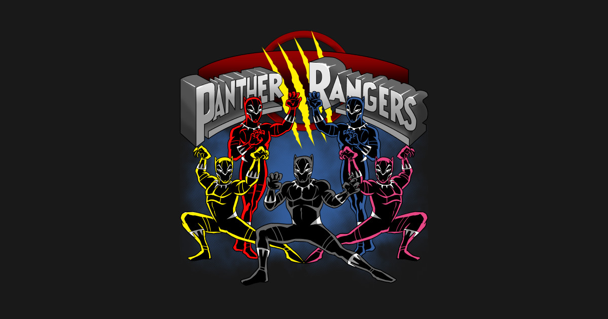 Panther Rangers - Black Panther - T-Shirt | TeePublic