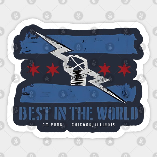 CM Punk Logo Flag - Cm Punk - Sticker | TeePublic