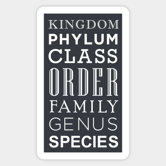 Taxonomy WordArt - Linnaeus - Sticker | TeePublic