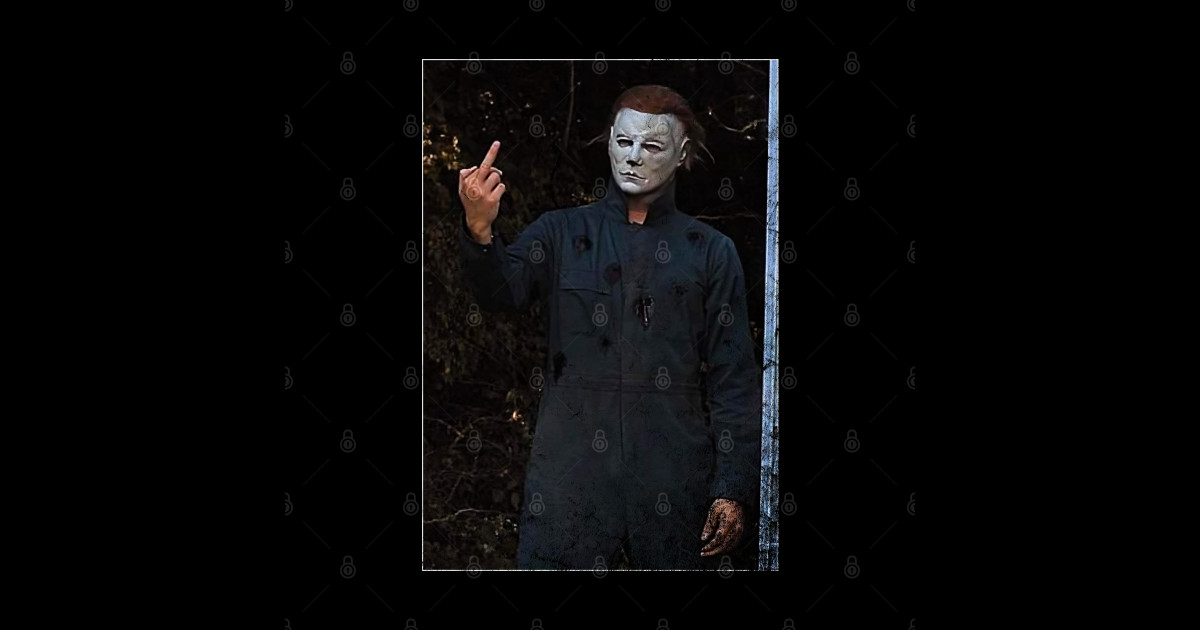 Michael Myers Middle Finger - Michael Myers Middle Finger - Sticker ...