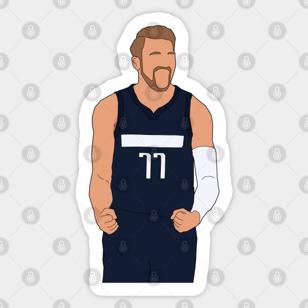 Luka Happy Minimalist - Luka Doncic Mavericks - Sticker | TeePublic
