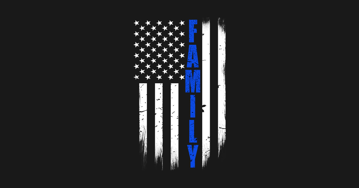 Thin Blue Line Family Flag - Police Gifts - Sticker | TeePublic