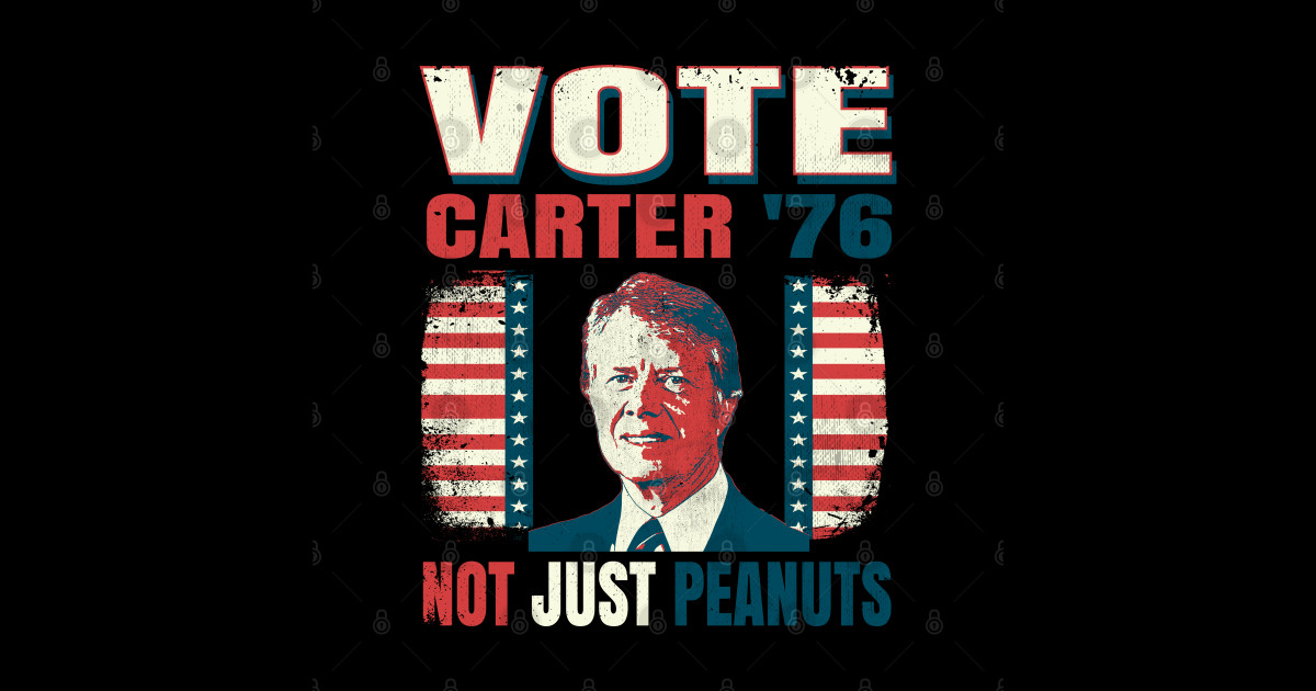 Vintage Style Campaign Voting Poster Jimmy Carter 1976 Election "Not ...
