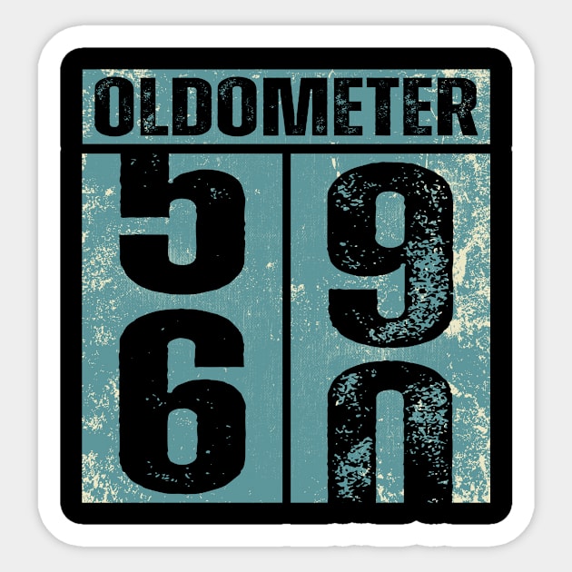 60th Birthday Oldometer 59-60 Funny 60 Year Old Vintage - 60th Birthday ...