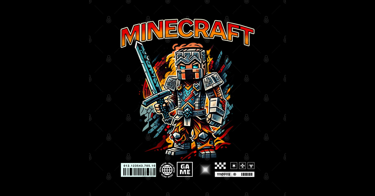 MINECRAFT WITH SWORD - Minecraft - Posters and Art Prints | TeePublic