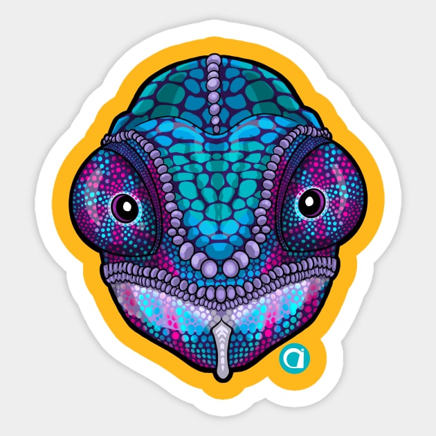 Chameleon Pop Art - Chameleon - Sticker | TeePublic