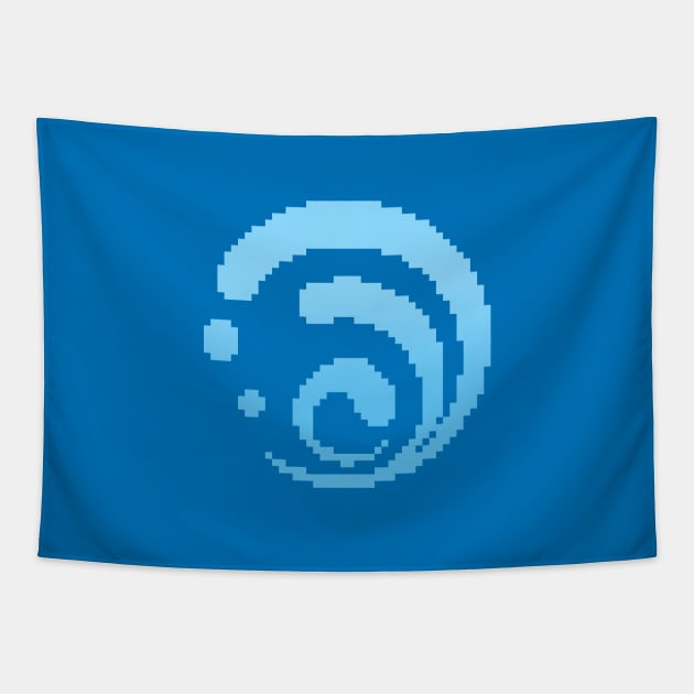 Hydro Elements Genshin Impact Pixel Art - Genshin Impact - Tapestry ...