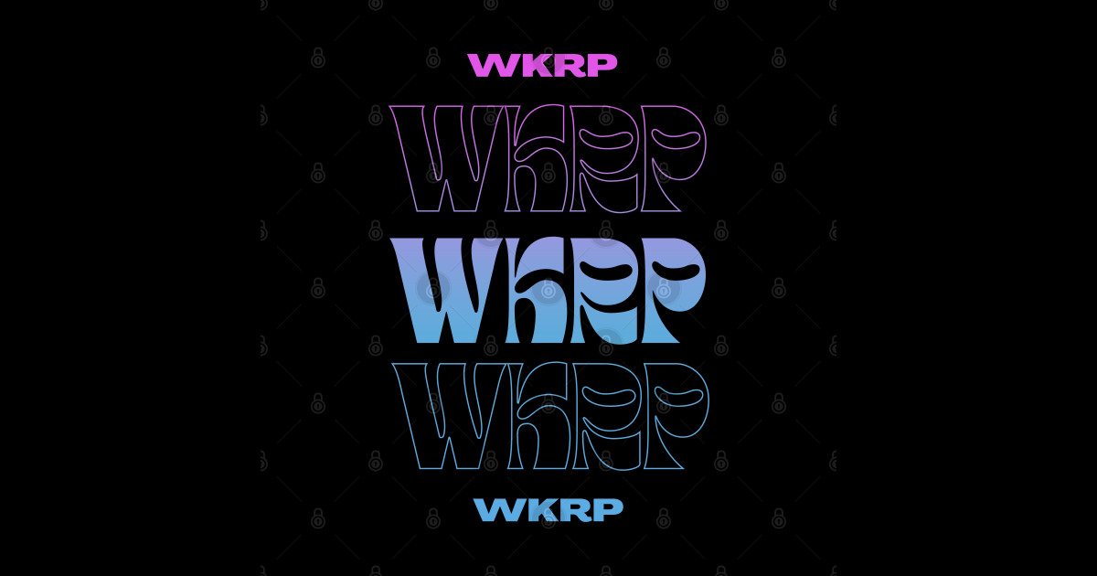 WKRP // Typography Fan Art Design - Wkrp - Sticker | TeePublic
