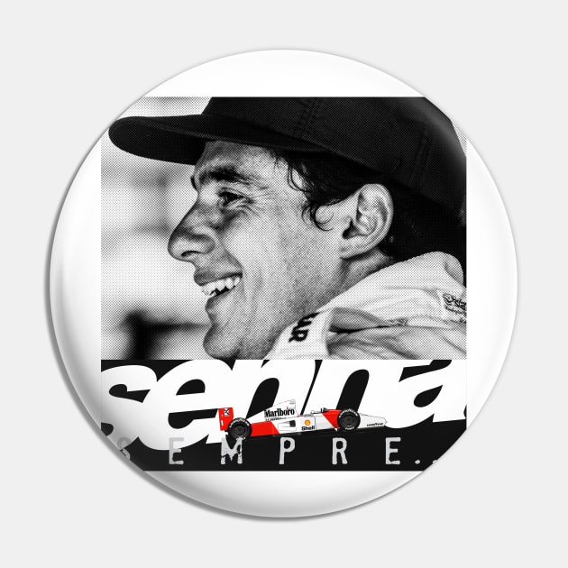 Ayrton Senna - Ayrton Senna Formula 1 - Pin | TeePublic