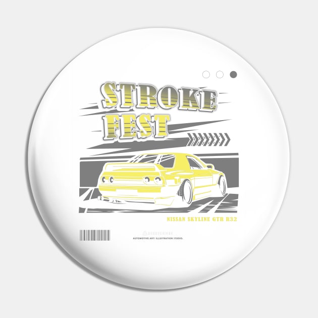 R32 skyline GTR Godzilla jdm poster - Car - Pin | TeePublic