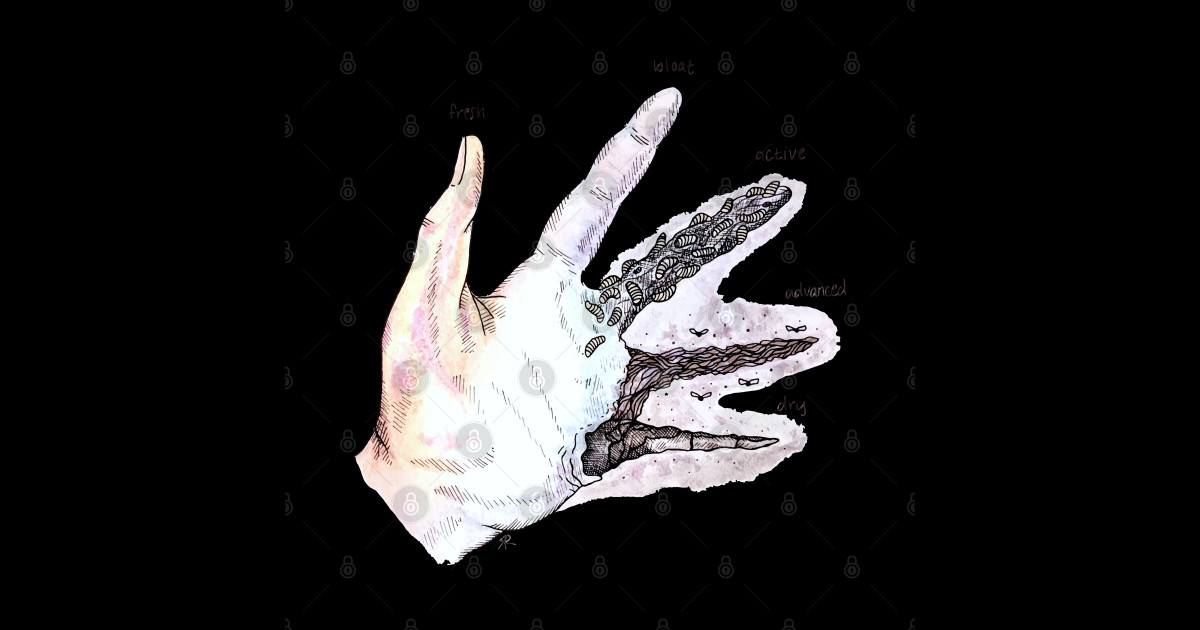 Stages of Decay Hand by Skye Rain Art - Stages Of Decay - Posters and ...