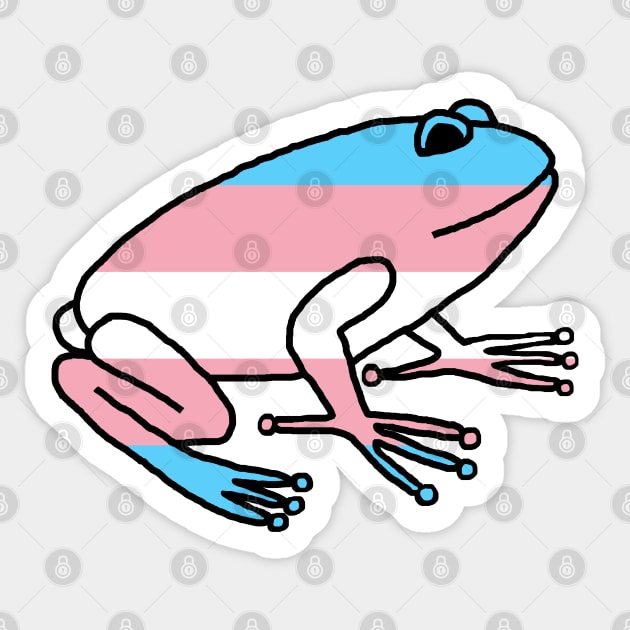 Transgender Pride Flag Frog - Transgender Pride - Sticker | TeePublic