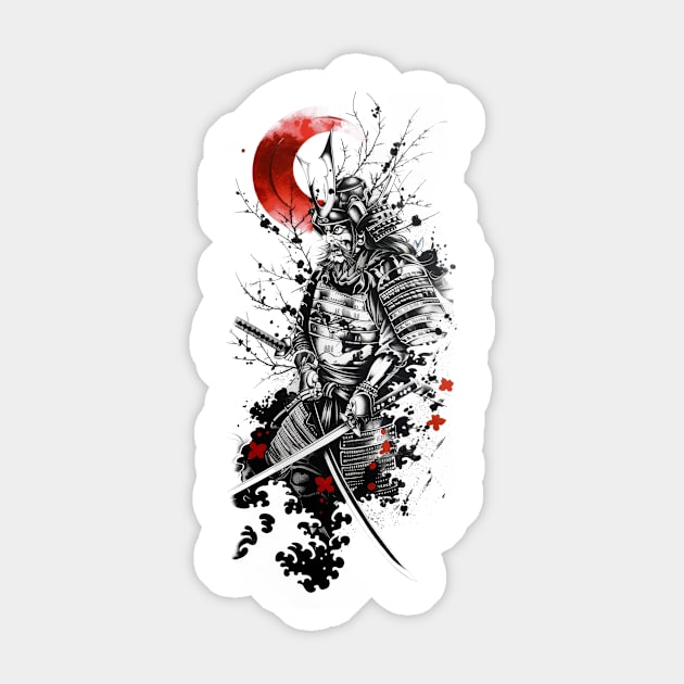 Samurai Warrior. Traditional Japanese. - Samurai Sword - Sticker ...