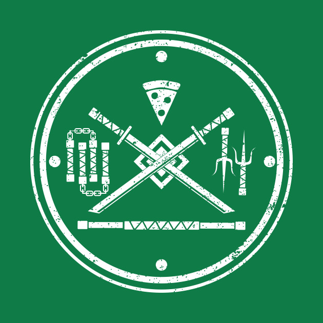 TMNT Weapons Emblem - Ninja Turtles - T-Shirt | TeePublic