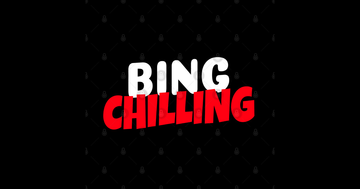 Bing Chilling Ice Cream Meme Bing Chilling Sticker Teepublic