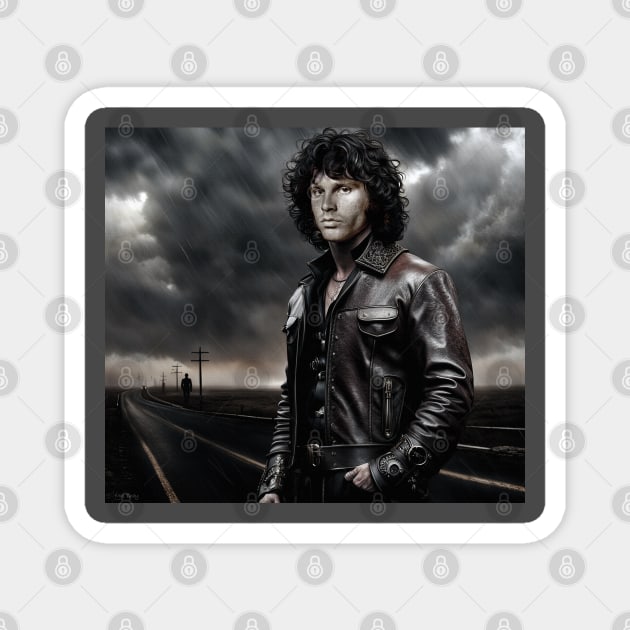 Jim Morrison Riders on the Storm - Jim Morrison - Magnet | TeePublic