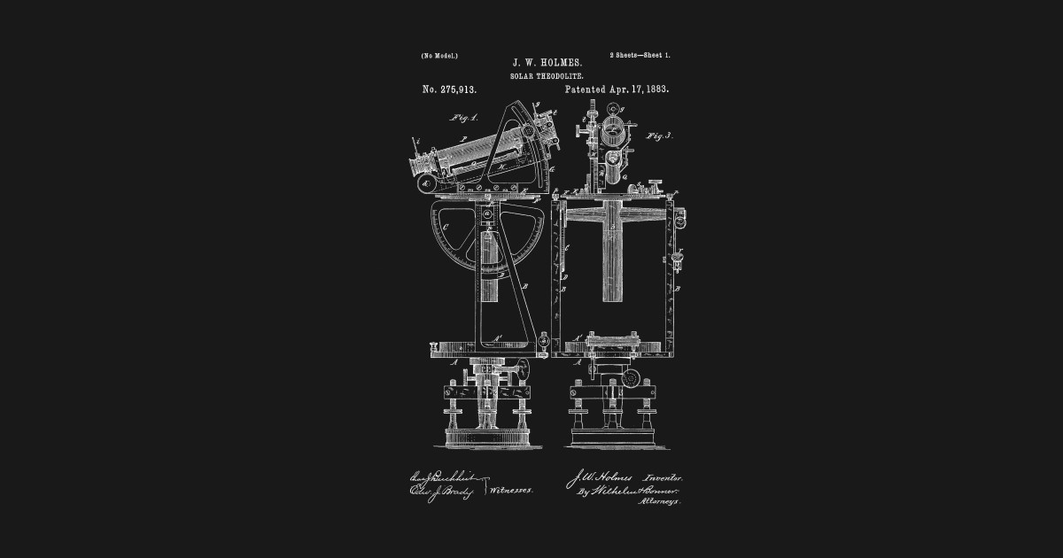 Solar Theodolite patent 1882, Renewable Energy Blueprint, Solar Energy ...