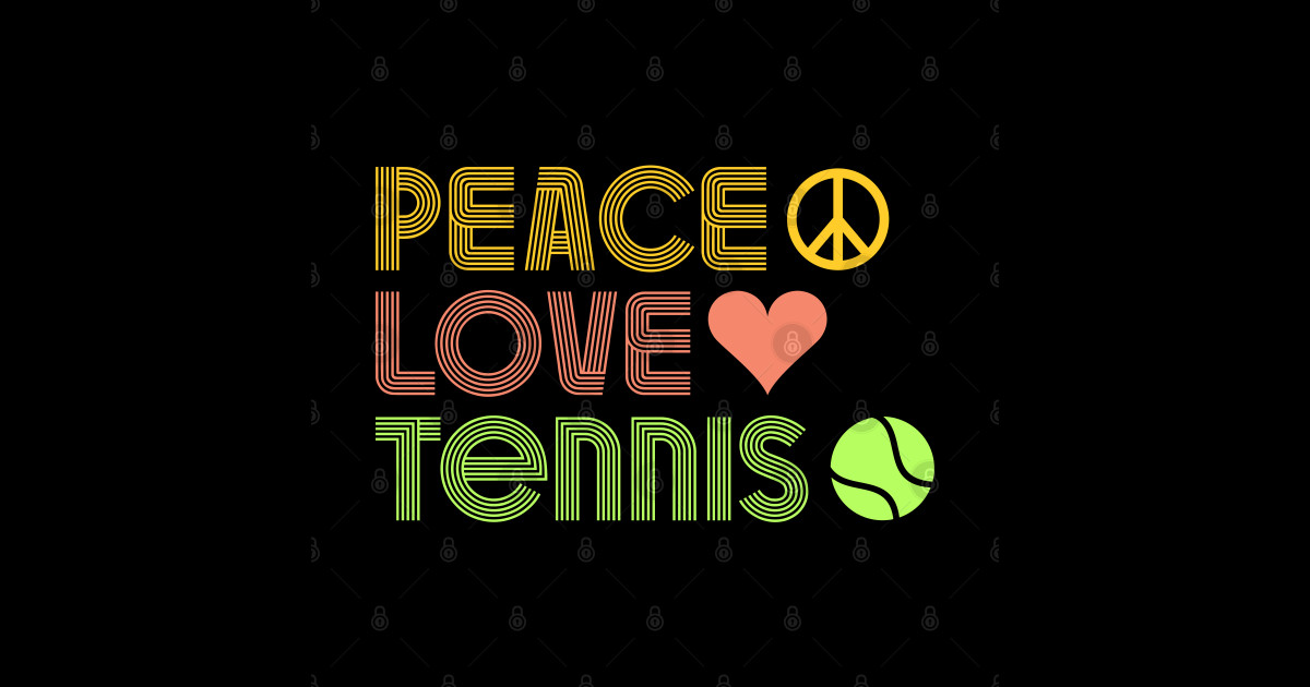 Peace Love Tennis - Peace Love Tennis - Sticker | TeePublic