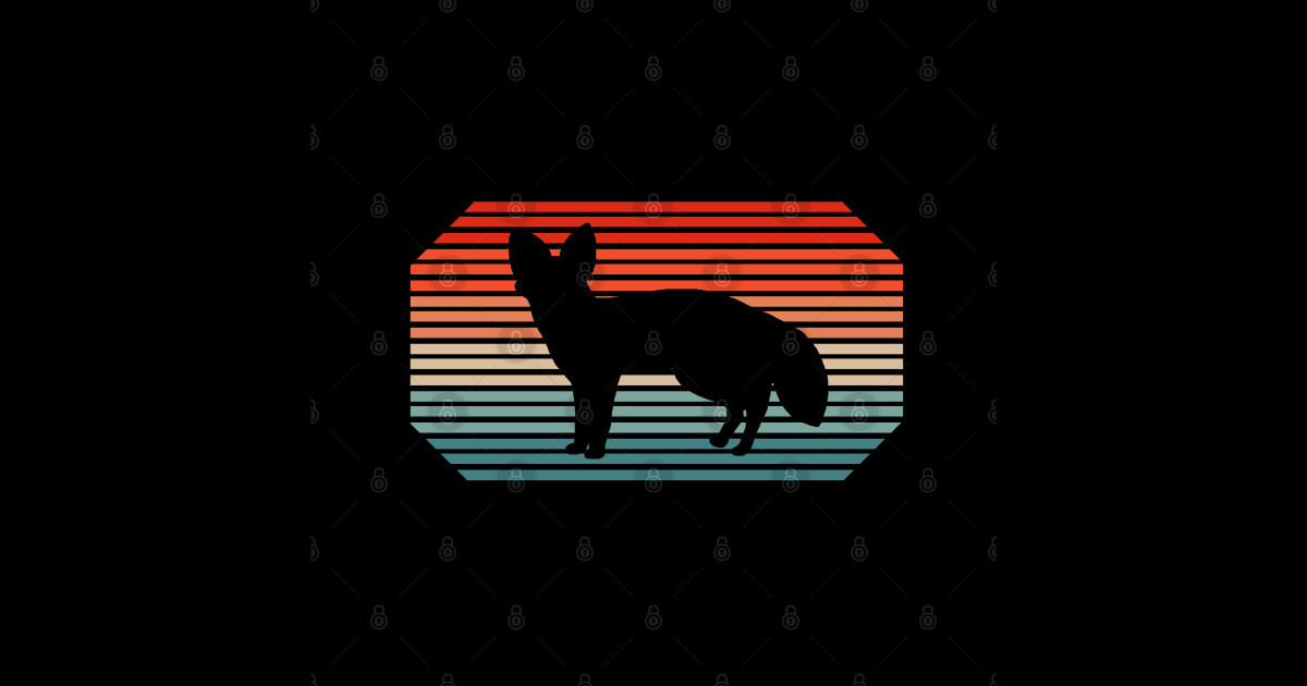 Vintage Jackal Retro Design Africa Steppe Fan - Jackal - Sticker ...