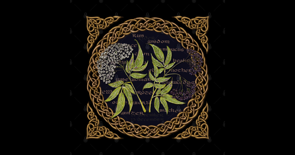 Celtic Tree Calendar Elder - Celtic - Sticker | TeePublic