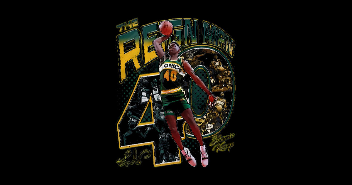Shawn Kemp The Reign Man - Shawn Kemp - Sticker | TeePublic